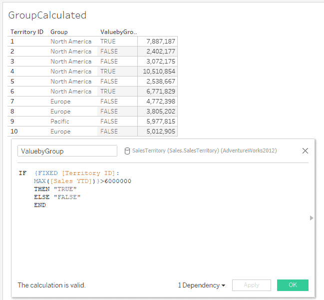 How to create a calculated field that is based on group by value in ...