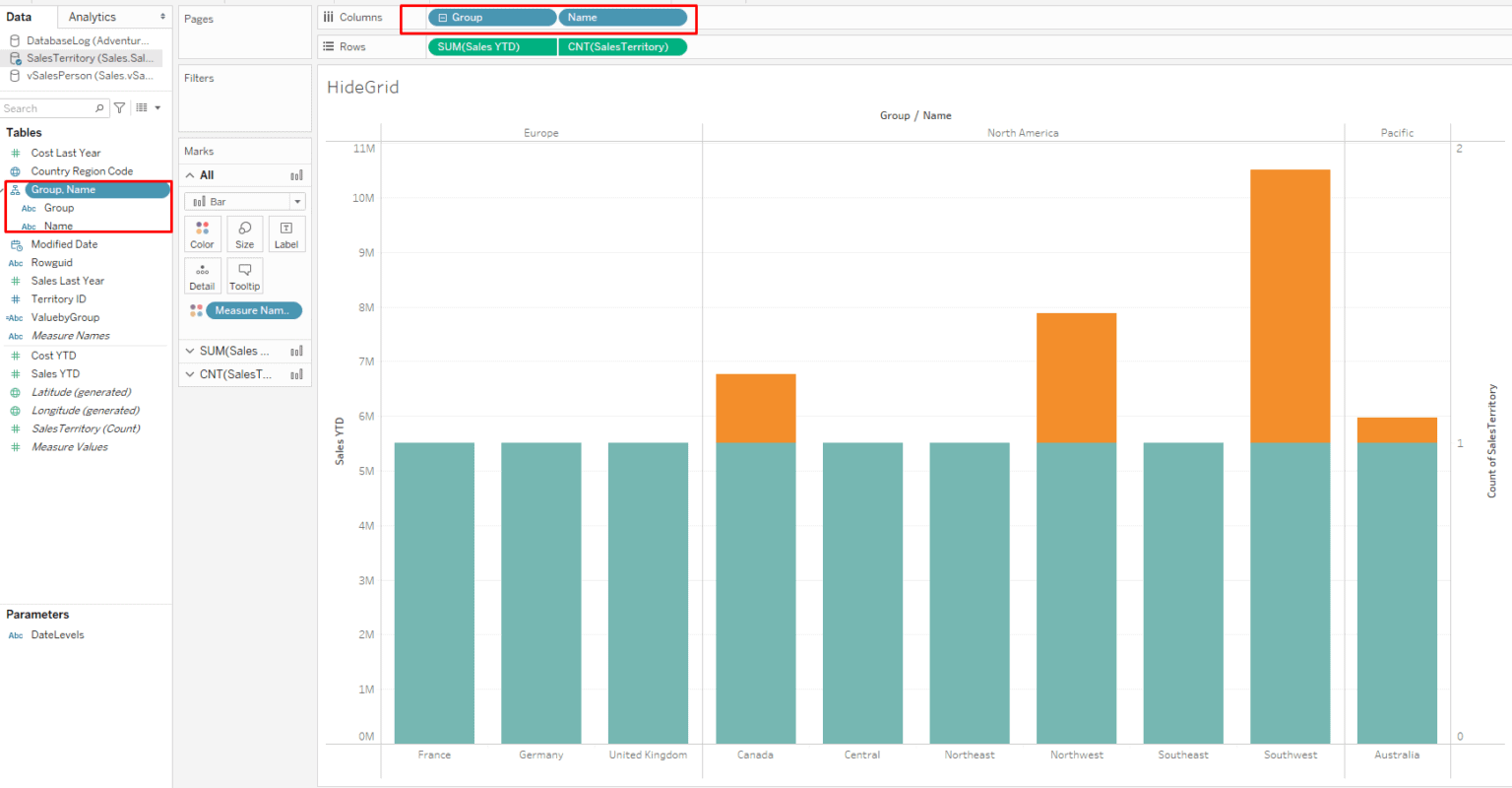 How do I expand or collapse a dimension in a Tableau dashboard? - Datameer