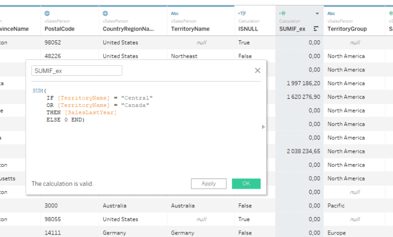 How Do You Replicate Excel Sumifs In Tableau With Calculated Fields Datameer
