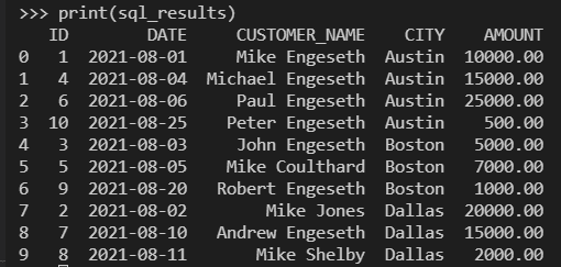 Get Snowflake Results in Pandas DataFrame - Datameer