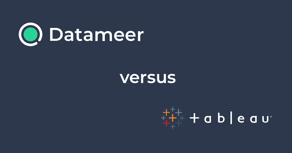 Datameer Versus Tableau Prep - Datameer