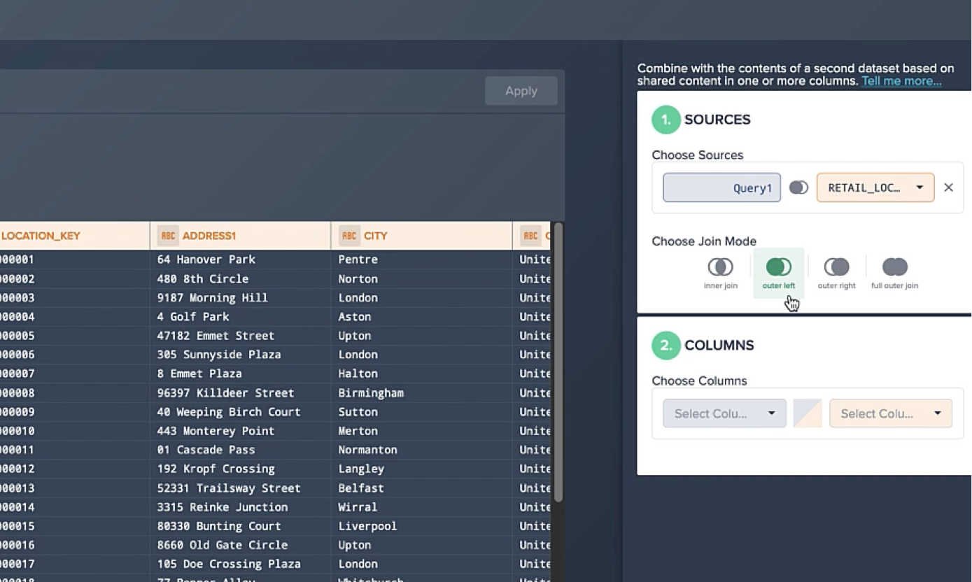 Datameer Transform Data In Snowflake