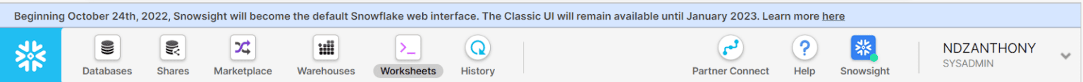 Snowflake is Moving to Snowsight and Phasing out the Classic Console ...