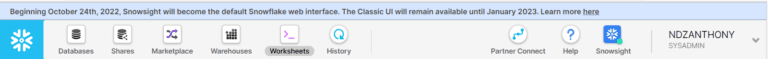 Snowflake is Moving to Snowsight and Phasing out the Classic Console ...